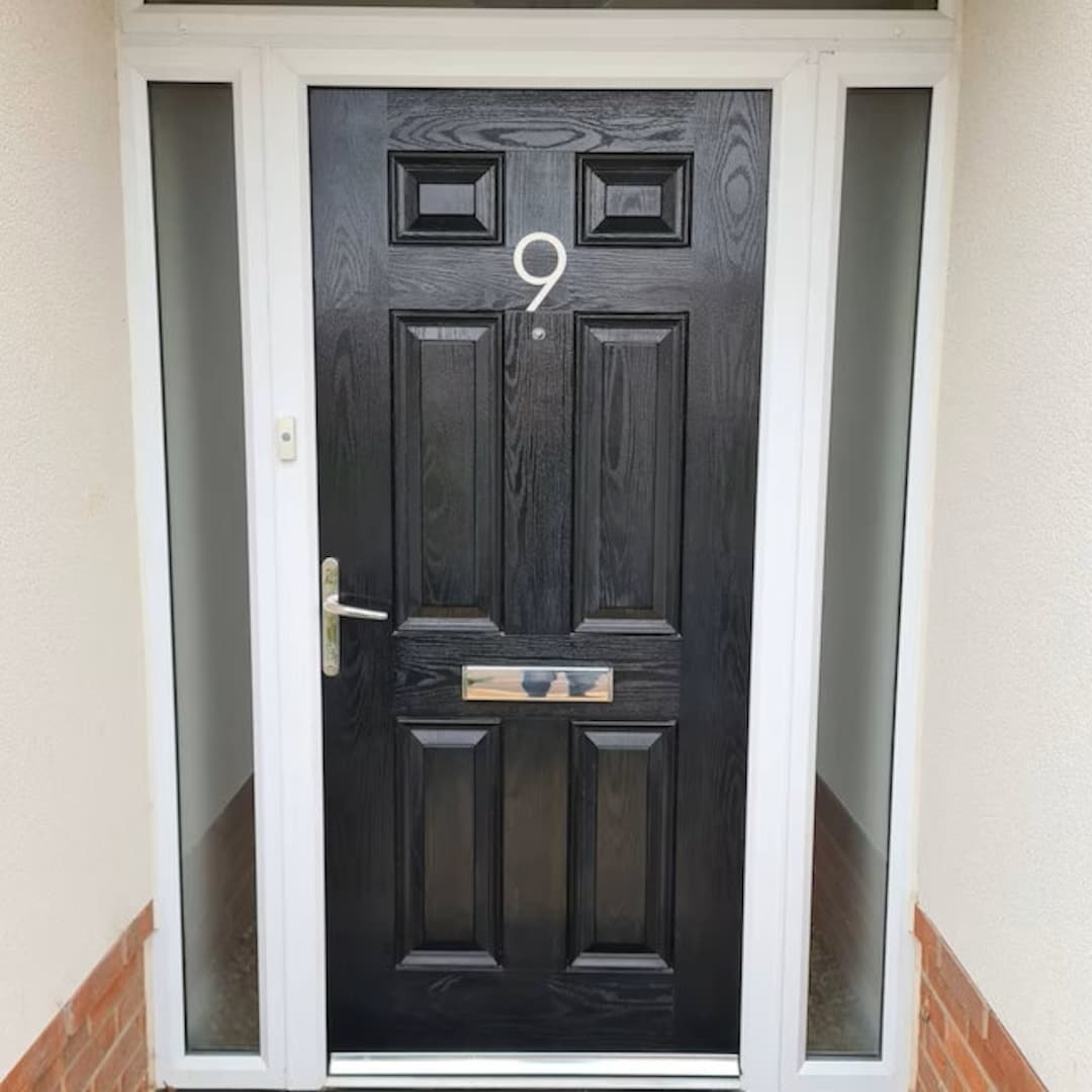 Contemporary Design Brushed Stainless Steel Stick-on House/door Numbers ...