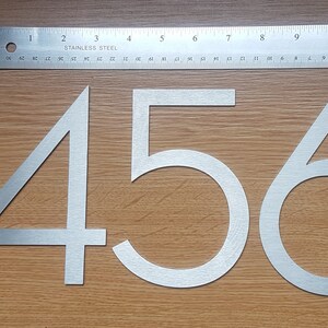 Contemporary Design Brushed Stainless Steel Stick-on House/door Numbers ...