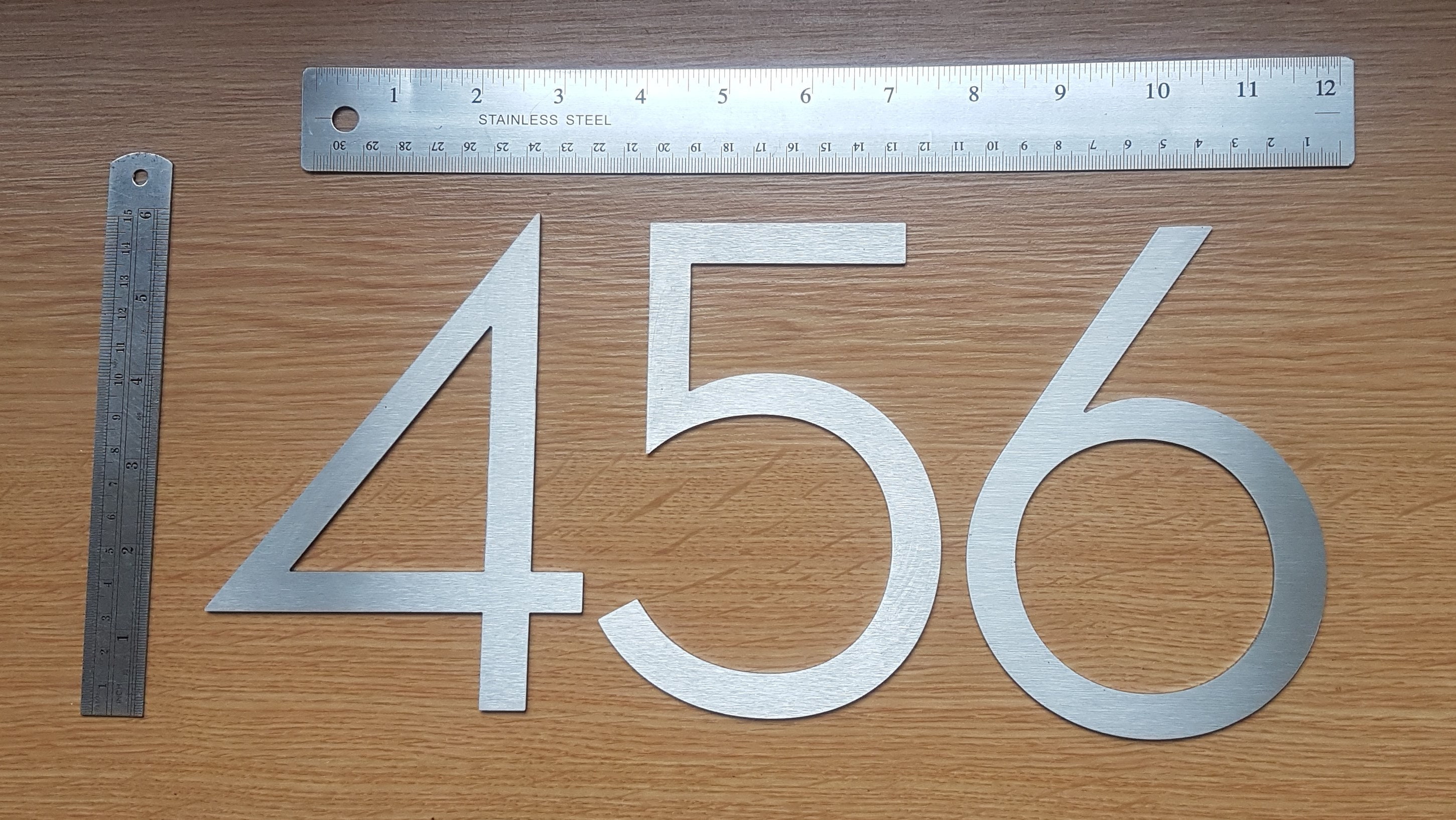 Contemporary Design Brushed Stainless Steel Stick-on House/door Numbers ...