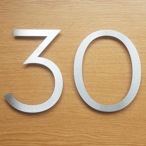 Contemporary Design Brushed Stainless Steel Stick-on House/door Numbers ...