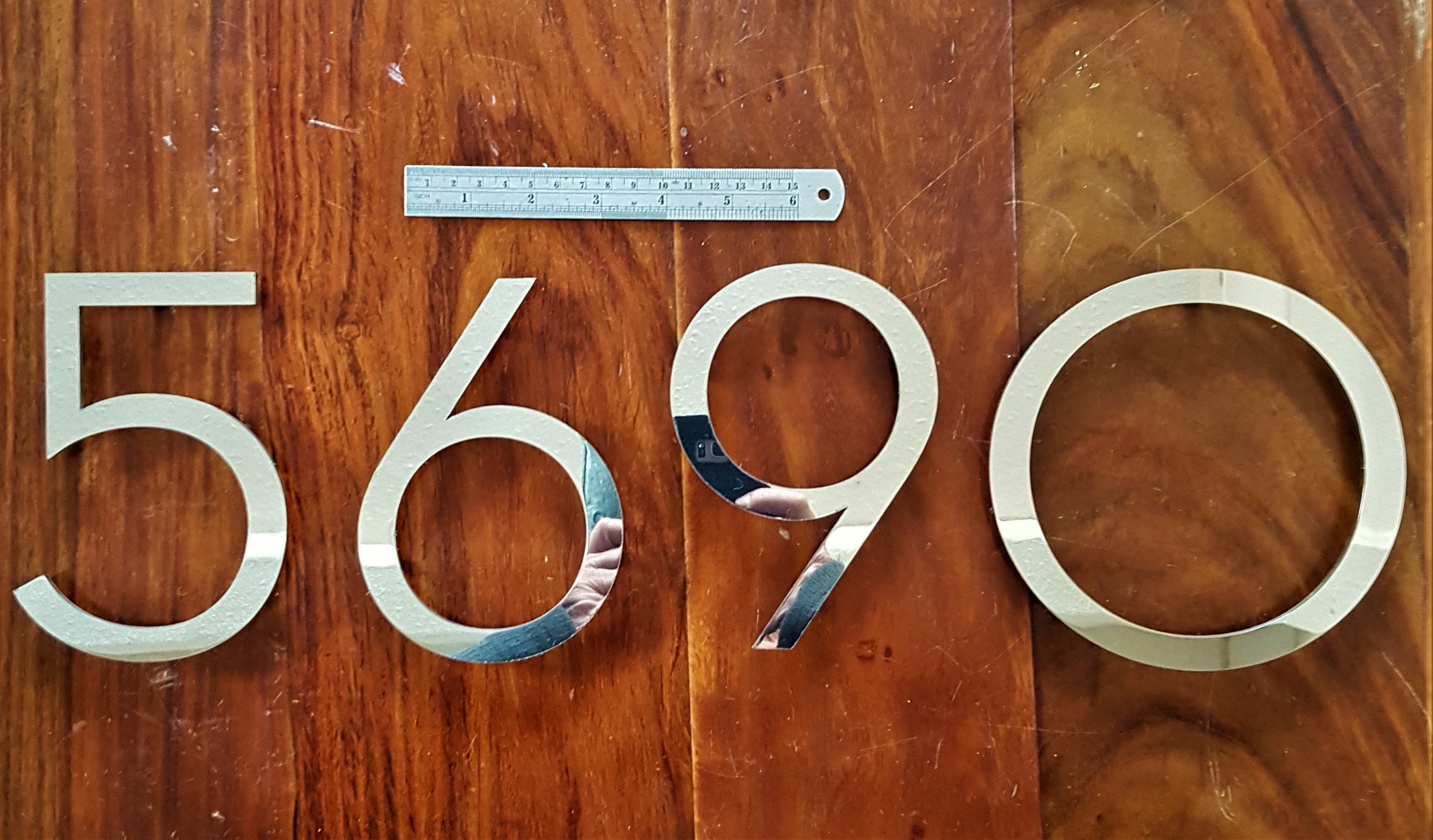 Large Solid 3mm Stainless Self Adhesive House/door Numbers in - Etsy UK