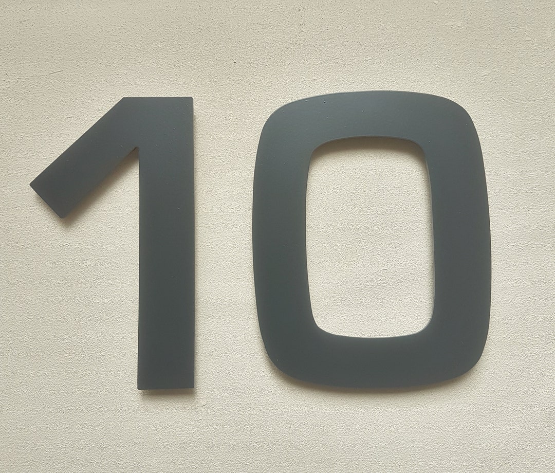 Large Floating Solid Stainless Steel House/door Numbers in Modern Font ...