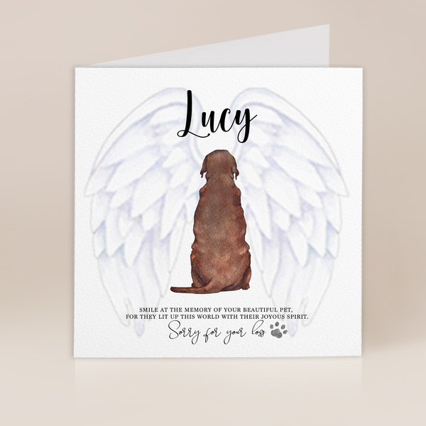 Pet Sympathy Card - Etsy