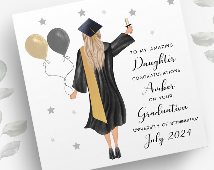 Congratulations on Your Wonderful Daughter, Personalised Graduation ...