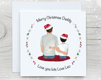Dad Christmas Card | Etsy