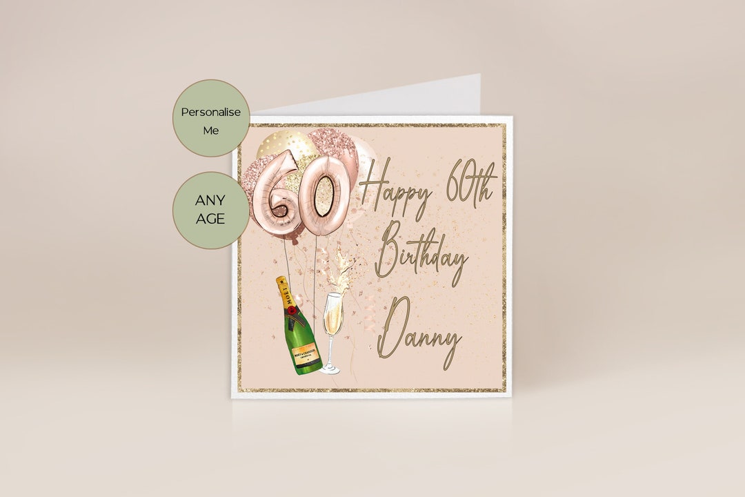 60th Birthday Card Friend 60th Birthday Card Personalised - Etsy
