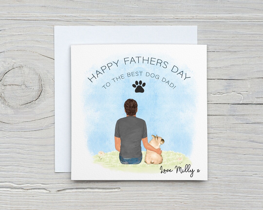 Happy Fathers Day to the Best Dog Dad | Dog Dad Card | Card From Dog - Etsy