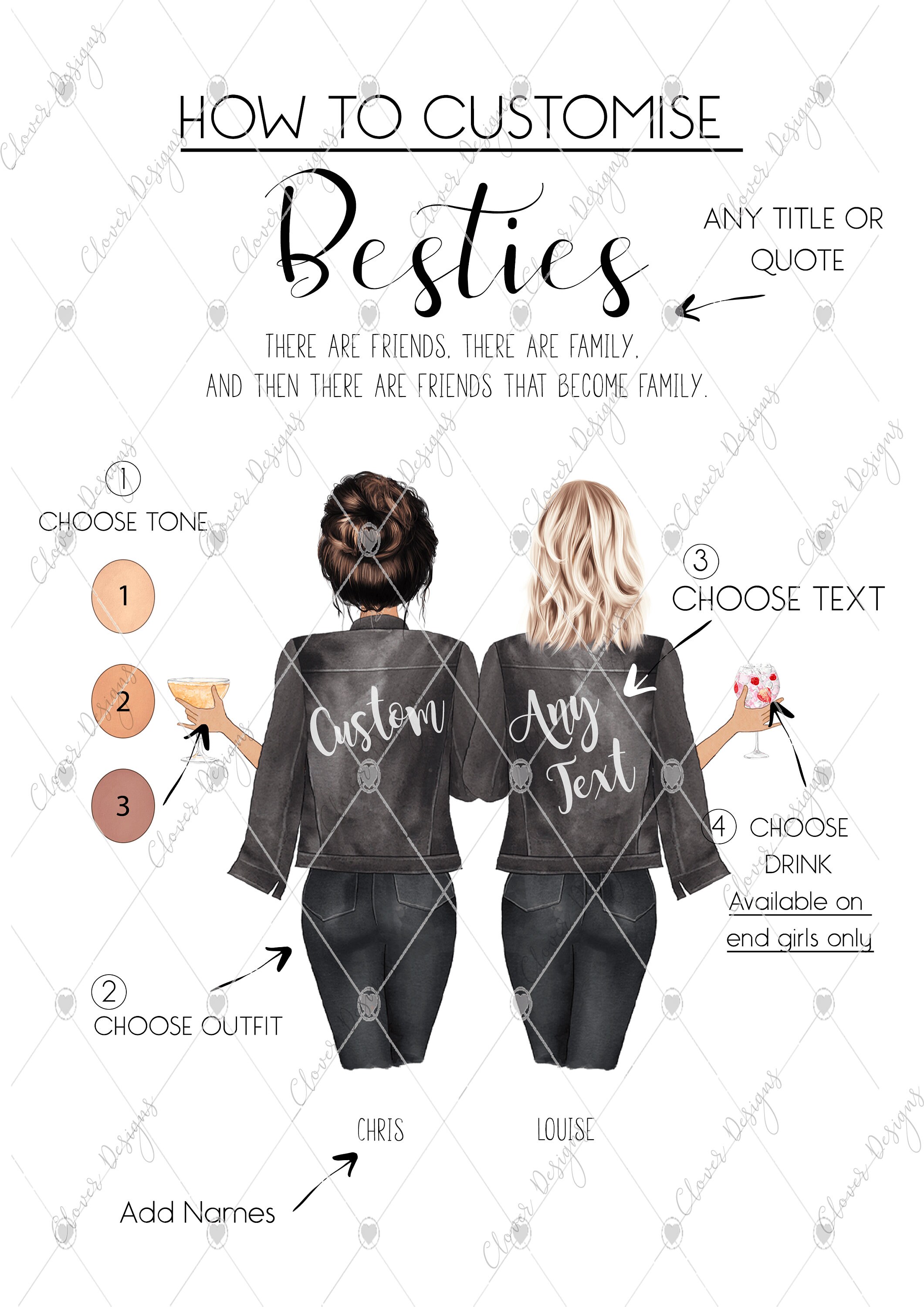 Friendship Print Best Friend Gift Friendship Gift Bestie - Etsy