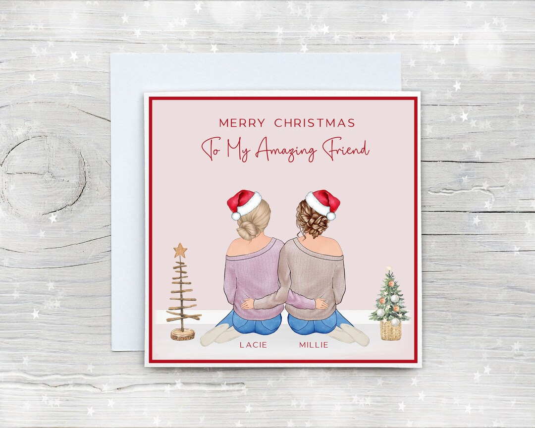 Best Friend Christmas Card Christmas Card for Bestie Christmas Card for ...