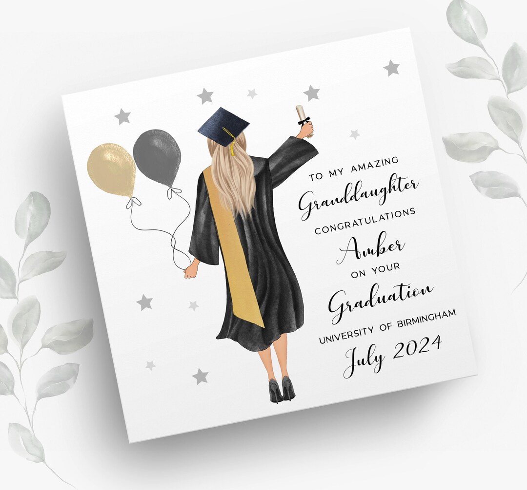 Granddaughter Graduation Card | Graduation Greetings Card | Student ...