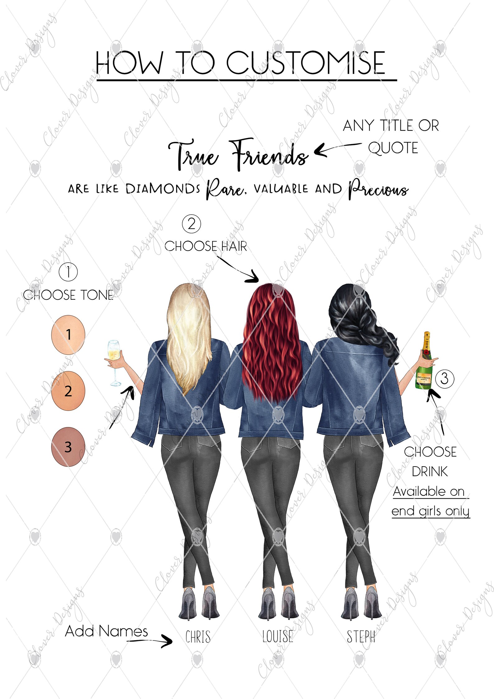 Friendship Group Print Best Friends Gift Friendship Gift - Etsy UK