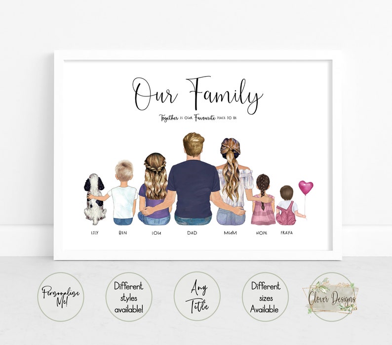 Personalised Family Print Home Gift Family Prints | Etsy Australia