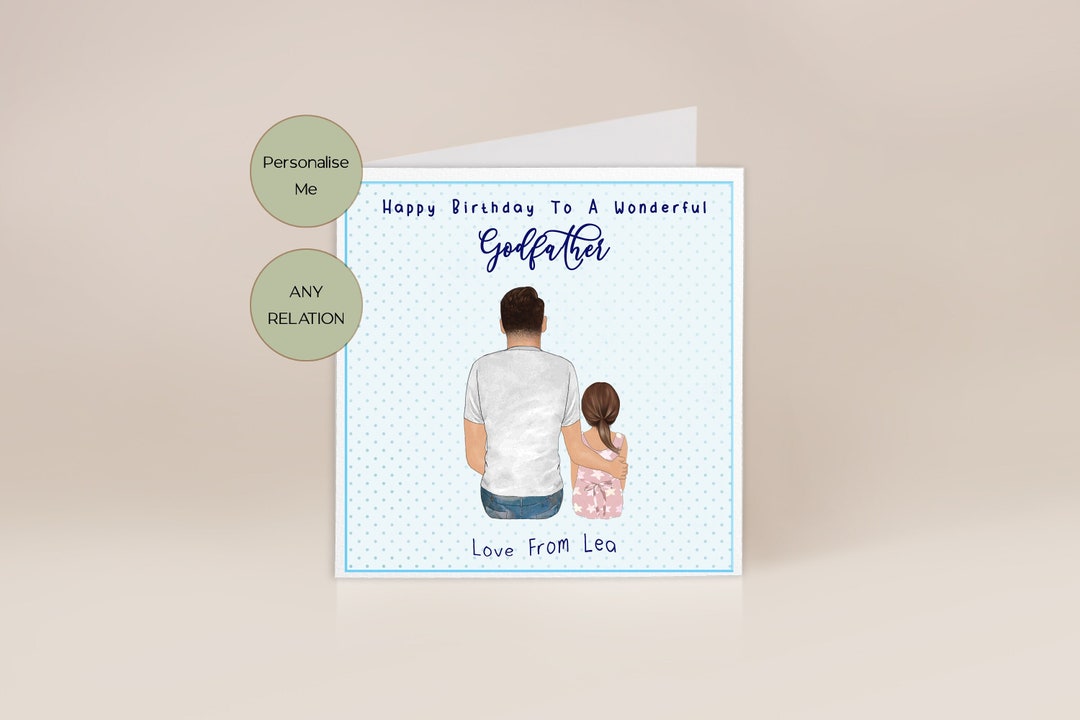 Godfather Birthday Card | Happy Birthday Godfather | From Goddaughter ...