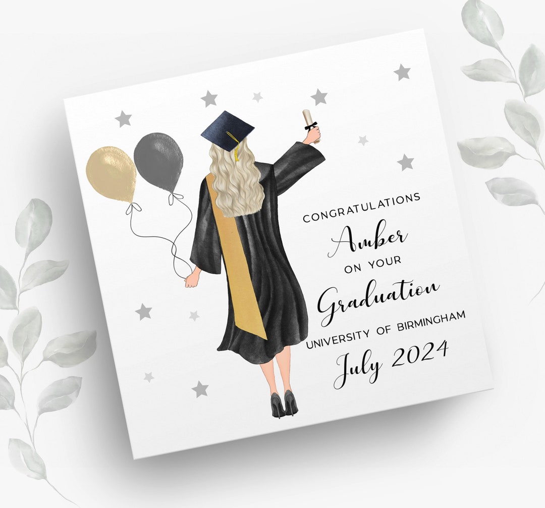 Personalised Graduation Card Graduation Greetings Card Student Card ...