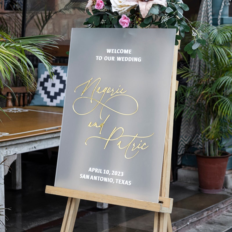 Frosted Acrylic Wedding Sign - Etsy