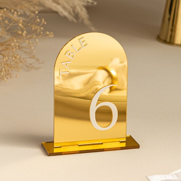 Gold Table Numbers - Etsy