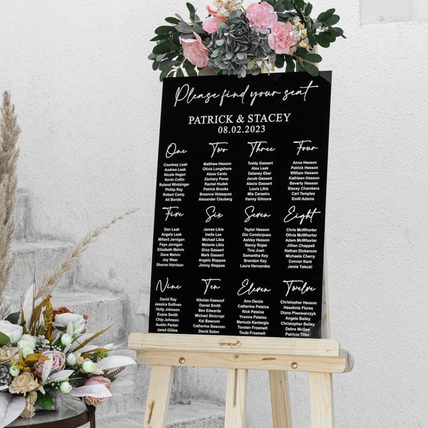 Seating Chart Decals - Etsy