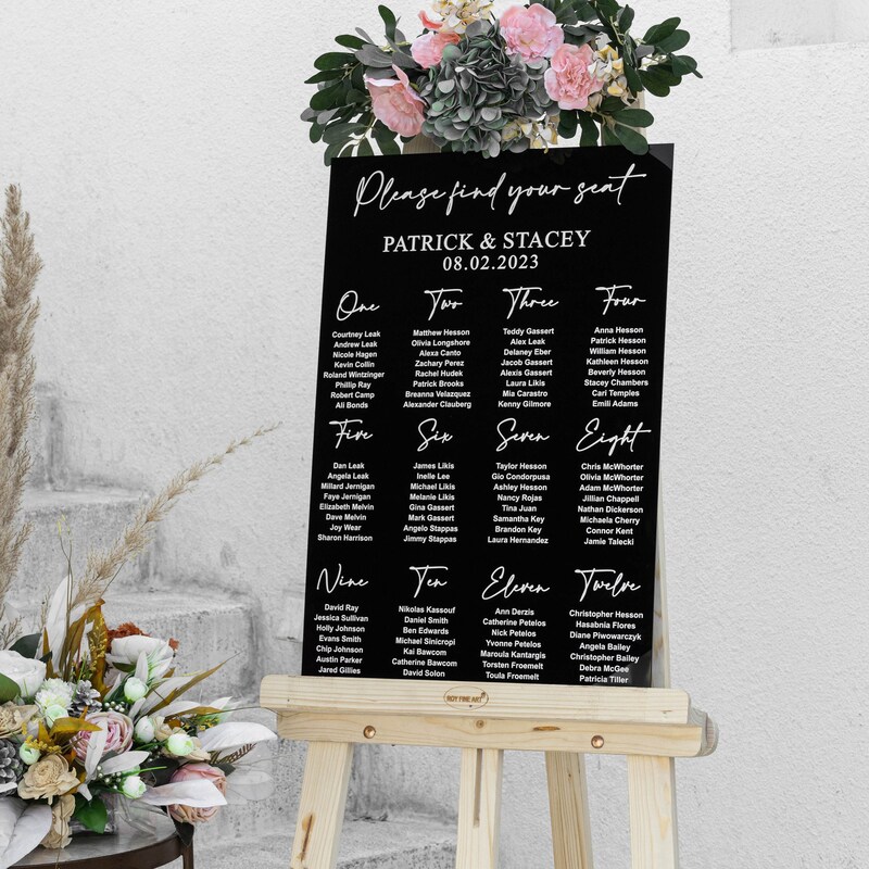 Wedding Seating Chart Sign - Etsy