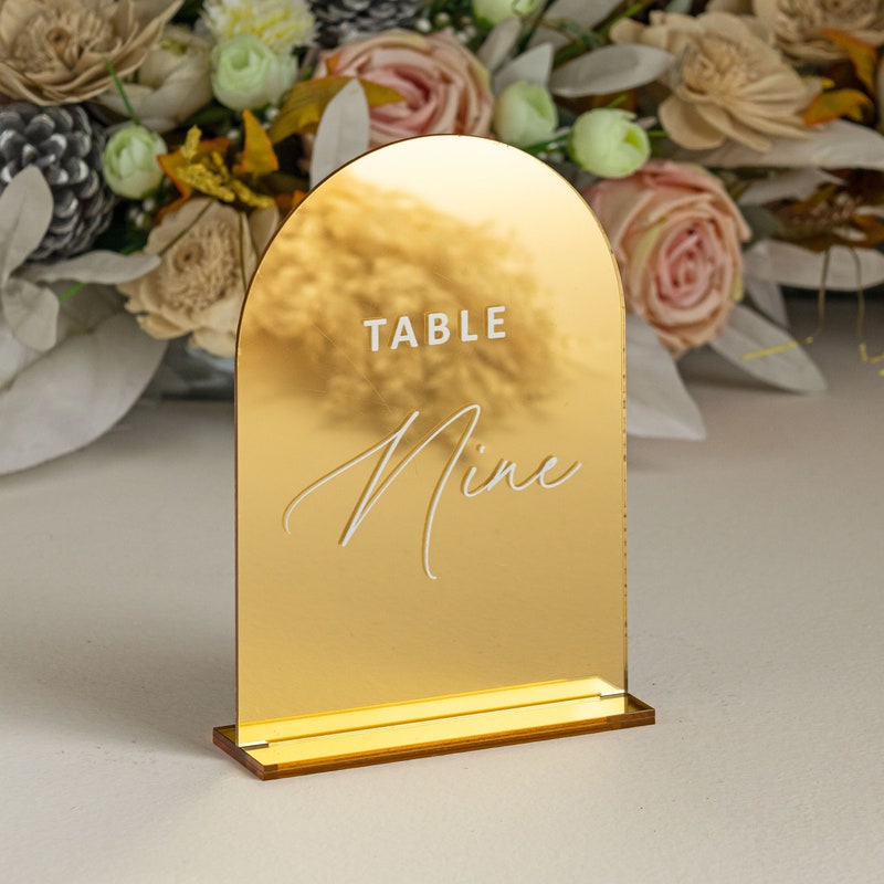Gold Table Numbers - Etsy