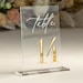 Clear and Mirror Gold Acrylic Signs Gold Wedding Table Signs - Etsy