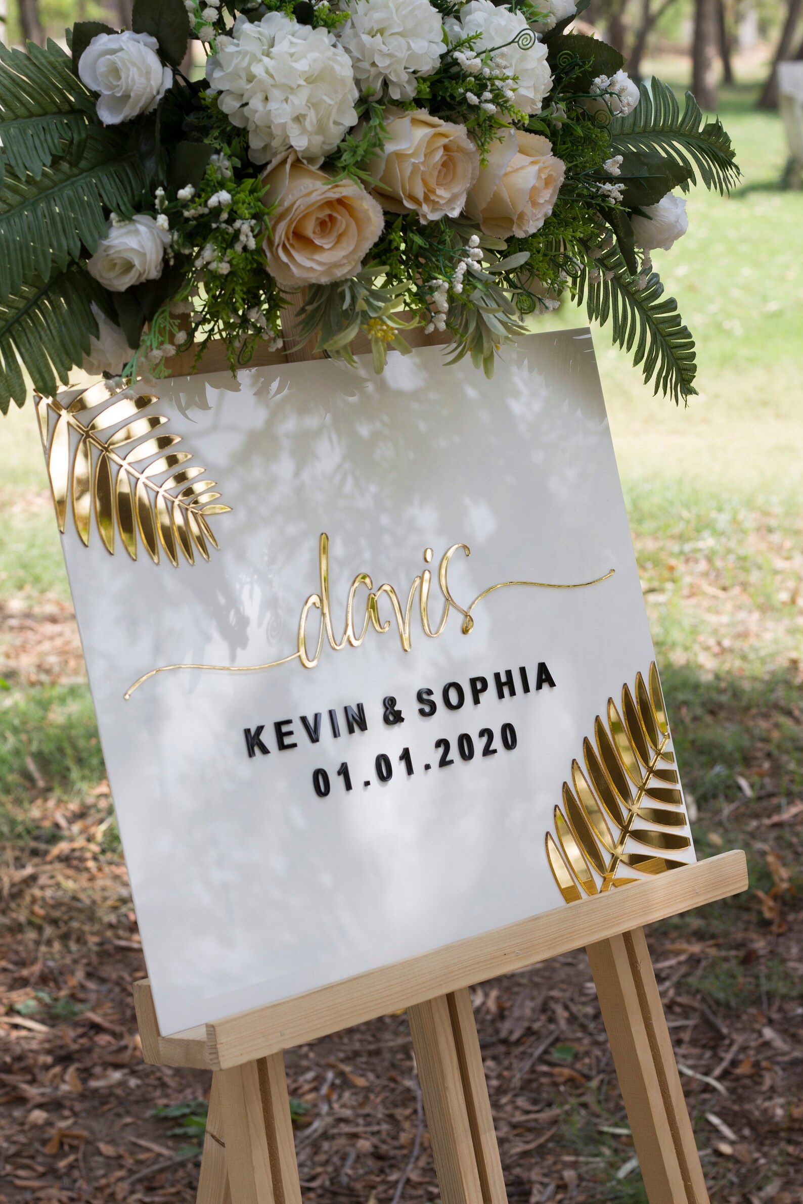 Acrylic Last Name Wedding Sign 3D Wedding Welcome Sign | Etsy