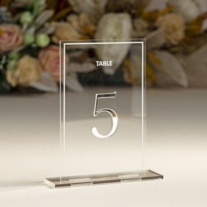 Clear and Mirror Gold Acrylic Signs Gold Wedding Table Signs Wedding ...