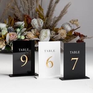 Matt Black Acrylic Table Numbers - Wedding Table Decor - Wedding ...