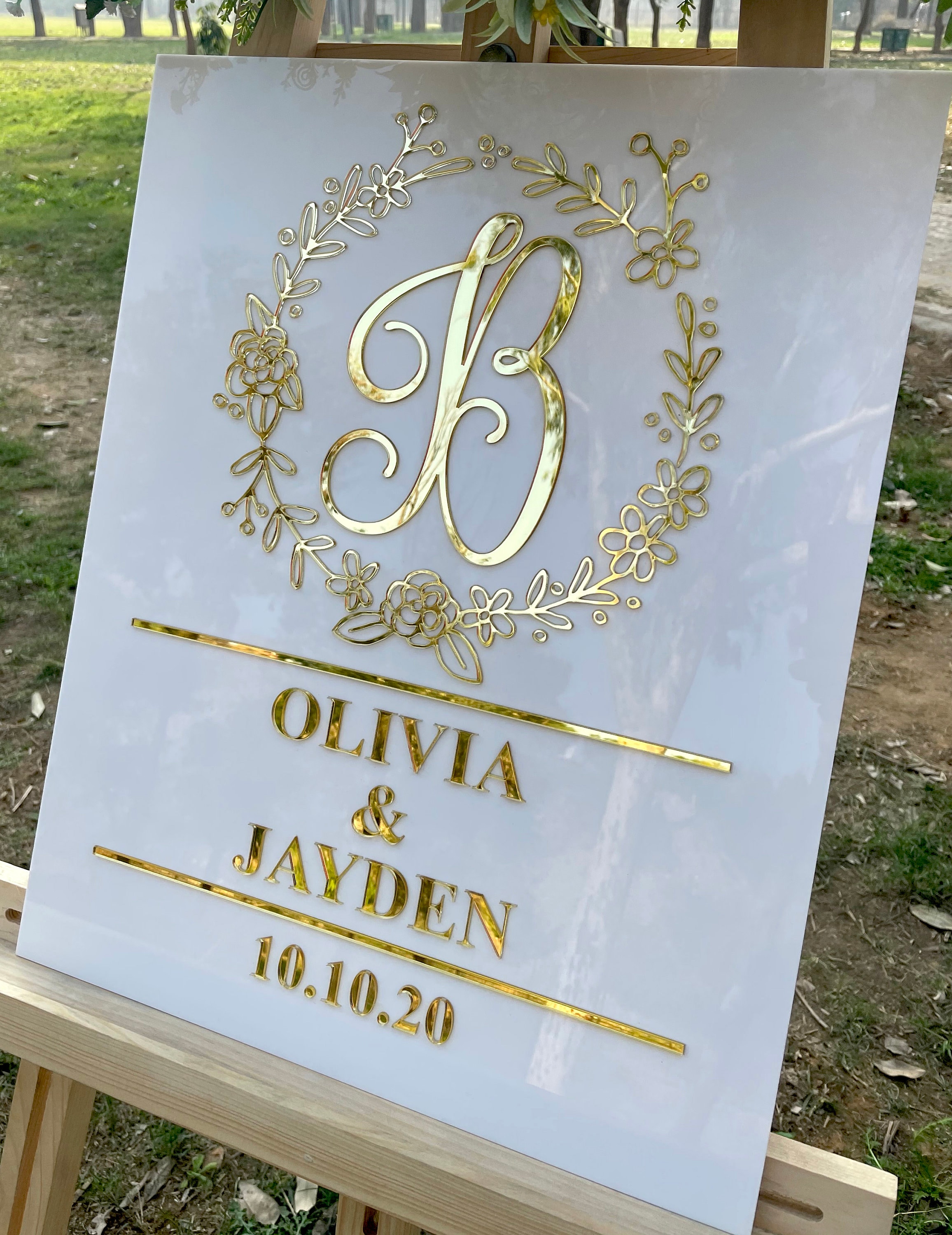 Acrylic Last Name Wedding Sign 3D Wedding Welcome Sign - Etsy
