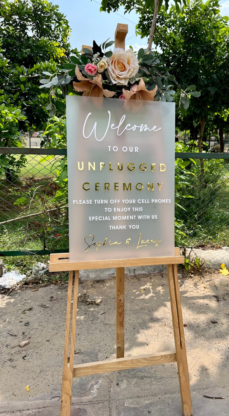 Unplugged Wedding Sign Unplugged Ceremony Sign Pick a Seat - Etsy