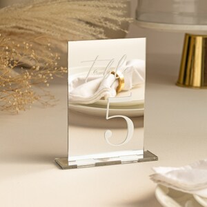 Mirror Gold Acrylic Table Numbers | Wedding Table Numbers | Acrylic ...