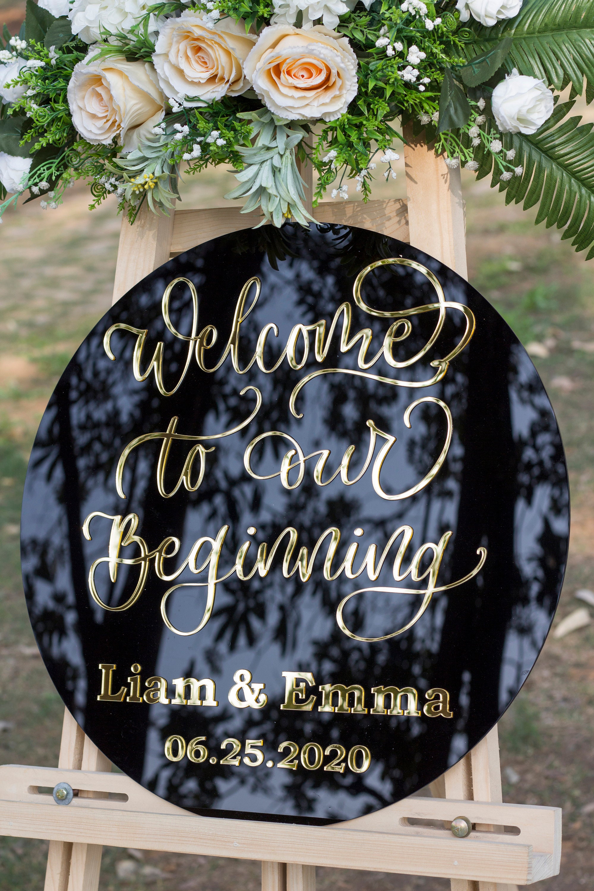 Acrylic Last Name Wedding Sign 3D Wedding Welcome Sign | Etsy