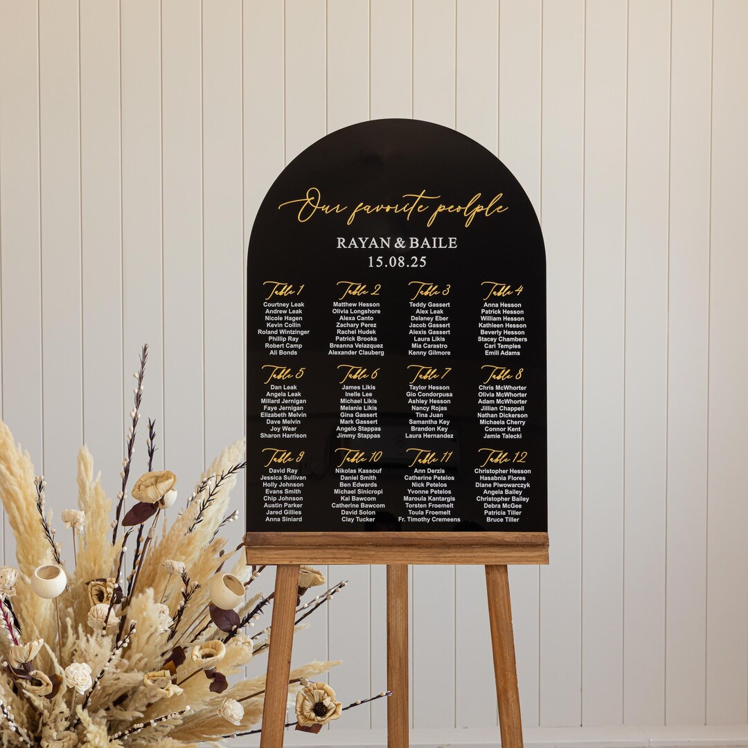 Arch Wedding Seating Chart, Acrylic Seating Chart, Reception Decor ...