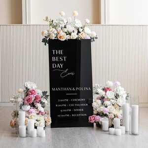 Wedding Signs Bundle - Black Seating Chart - Set of Three - Acrylic ...