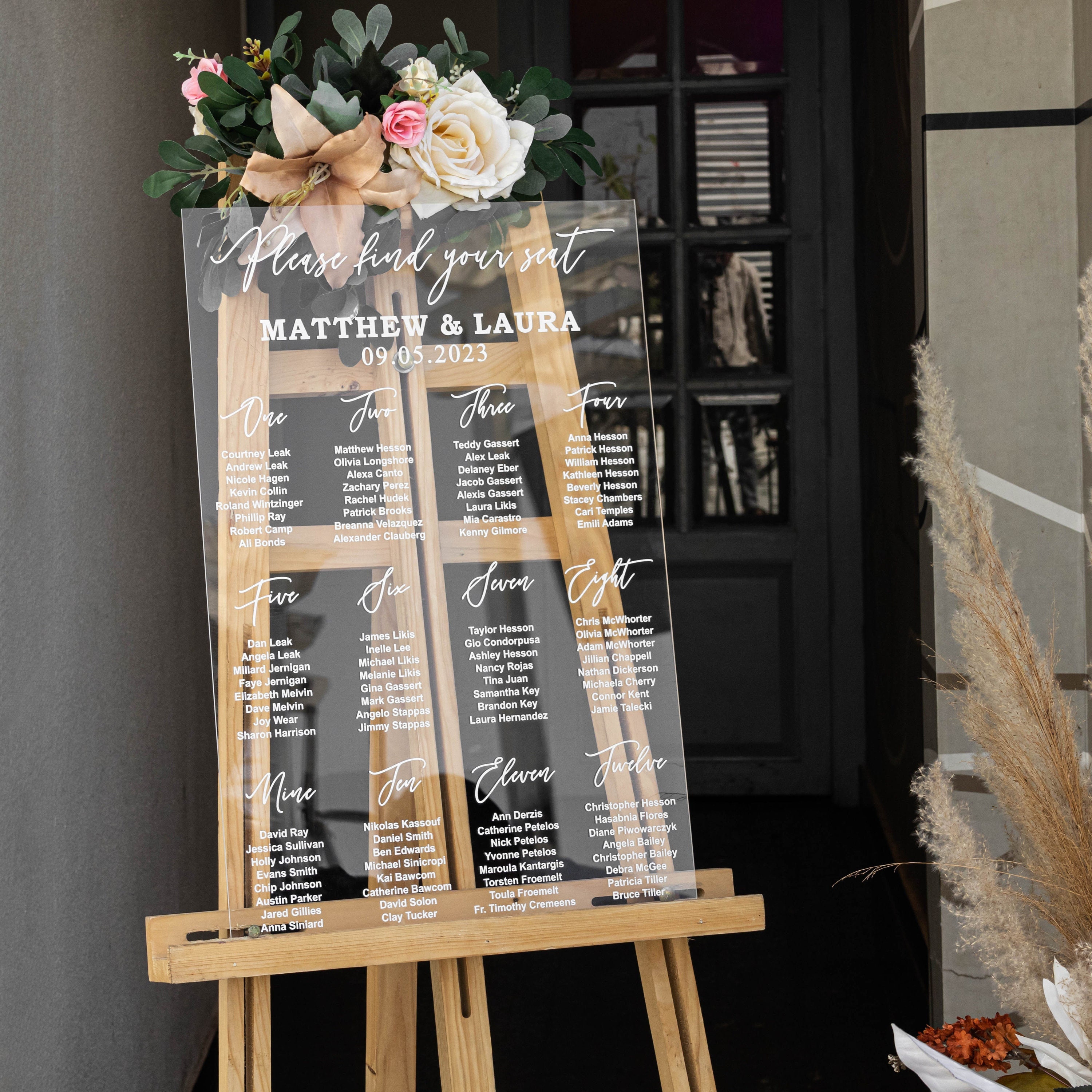 Clear Acrylic Wedding Seating Chart Clear Acrylic Wedding - Etsy Canada