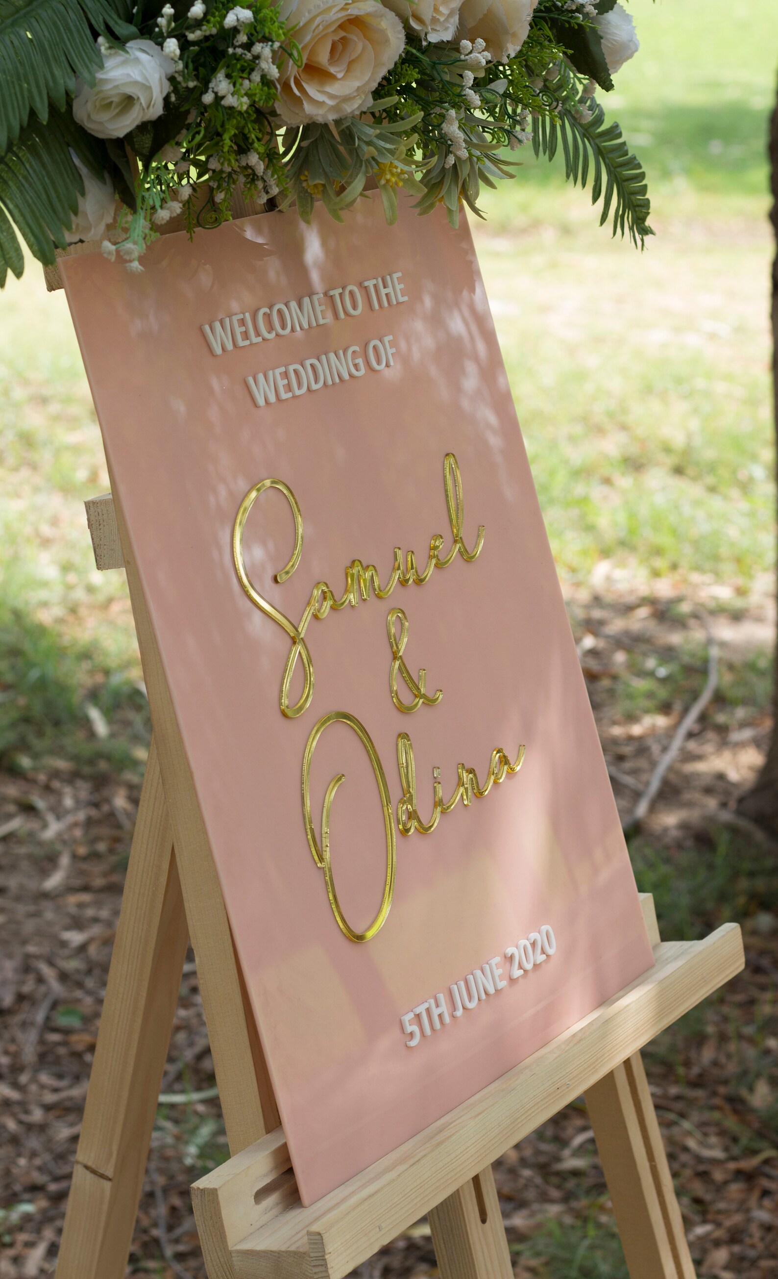 Acrylic Last Name Wedding Sign 3D Wedding Welcome Sign | Etsy
