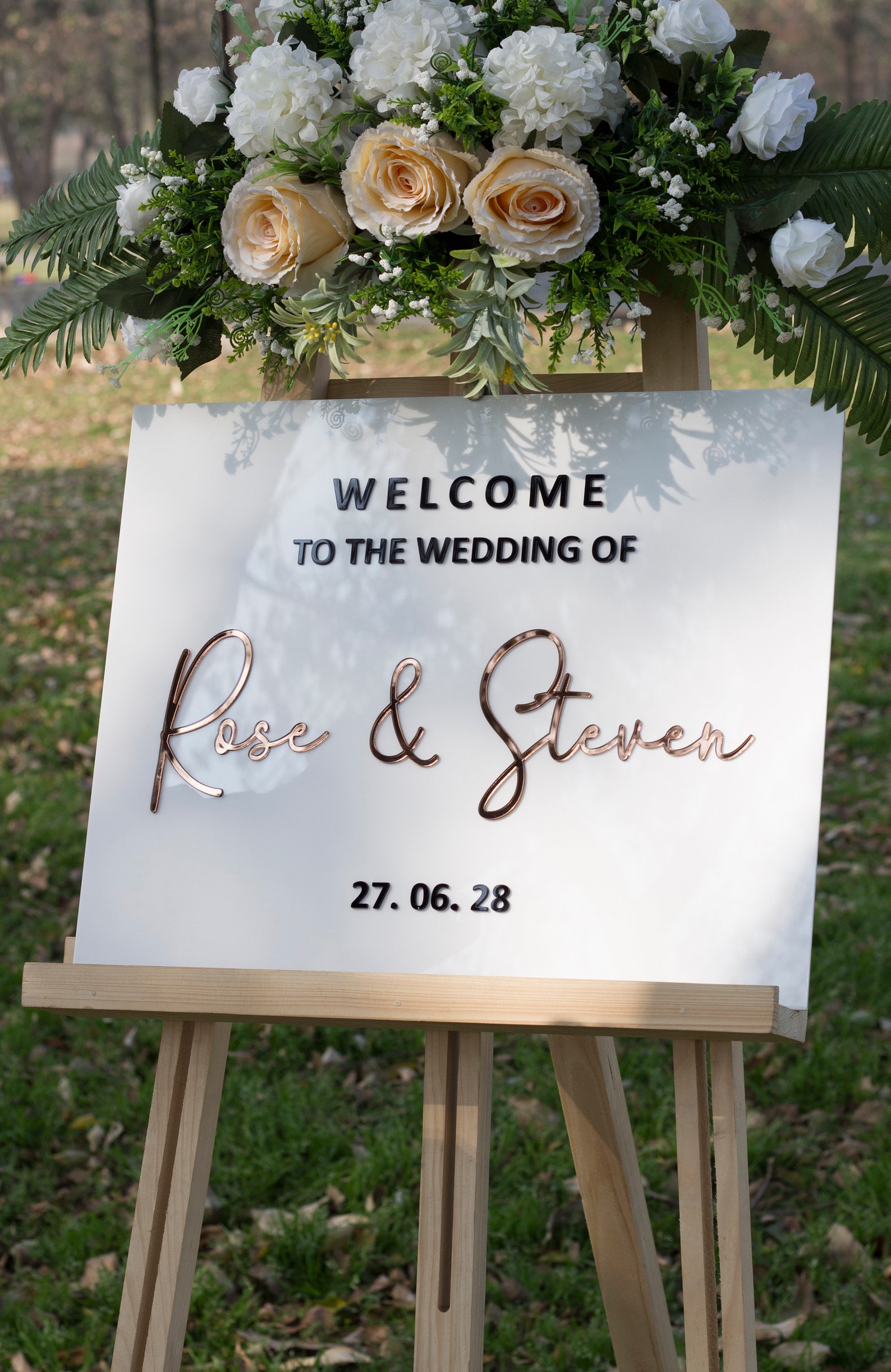 Acrylic Last Name Wedding Sign 3D Wedding Welcome Sign | Etsy