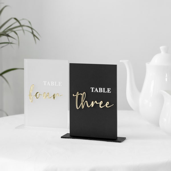Gold Table Numbers - Etsy