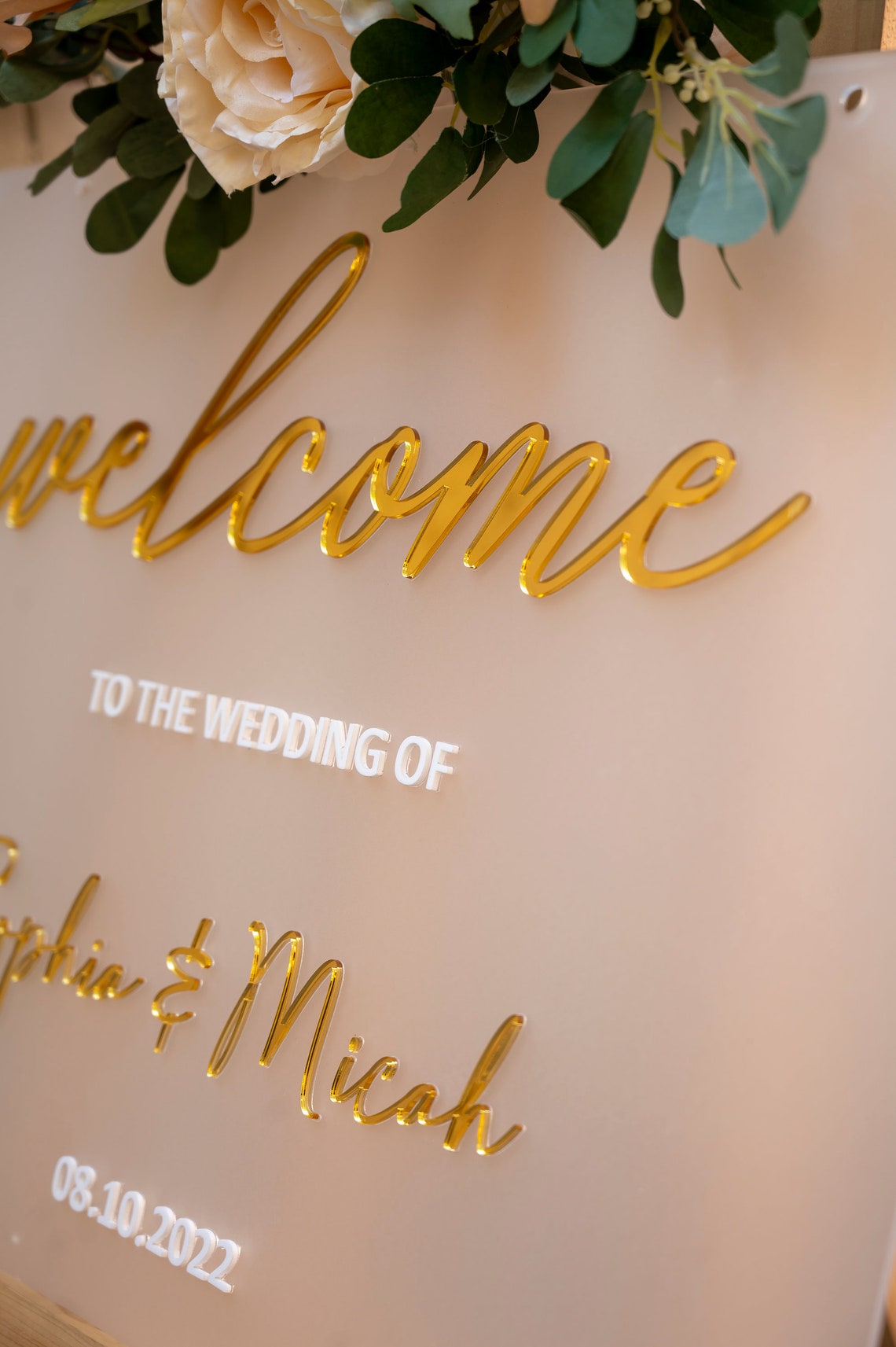 Frosted Acrylic Wedding Welcome Sign acrylic Welcome Sign - Etsy