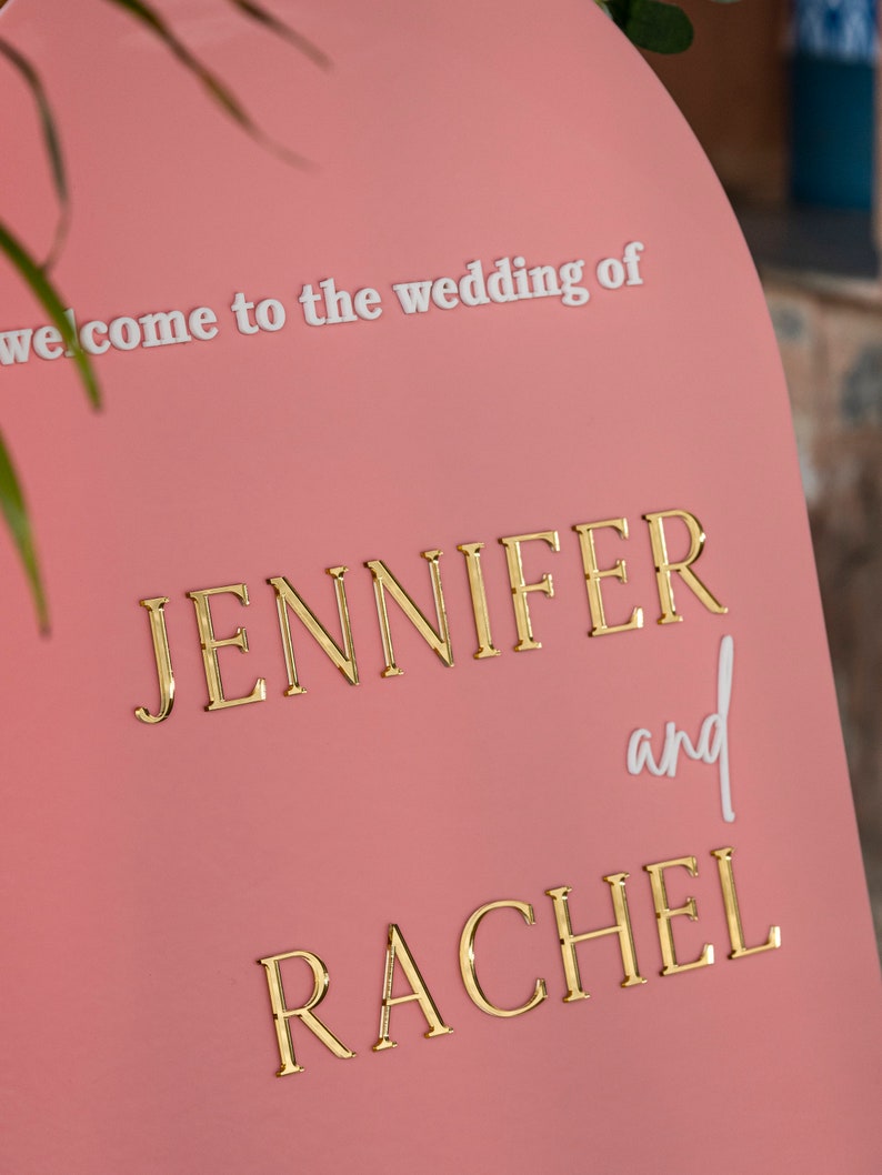 Arch Acrylic Welcome Sign for Wedding Arched Welcome Sign - Etsy