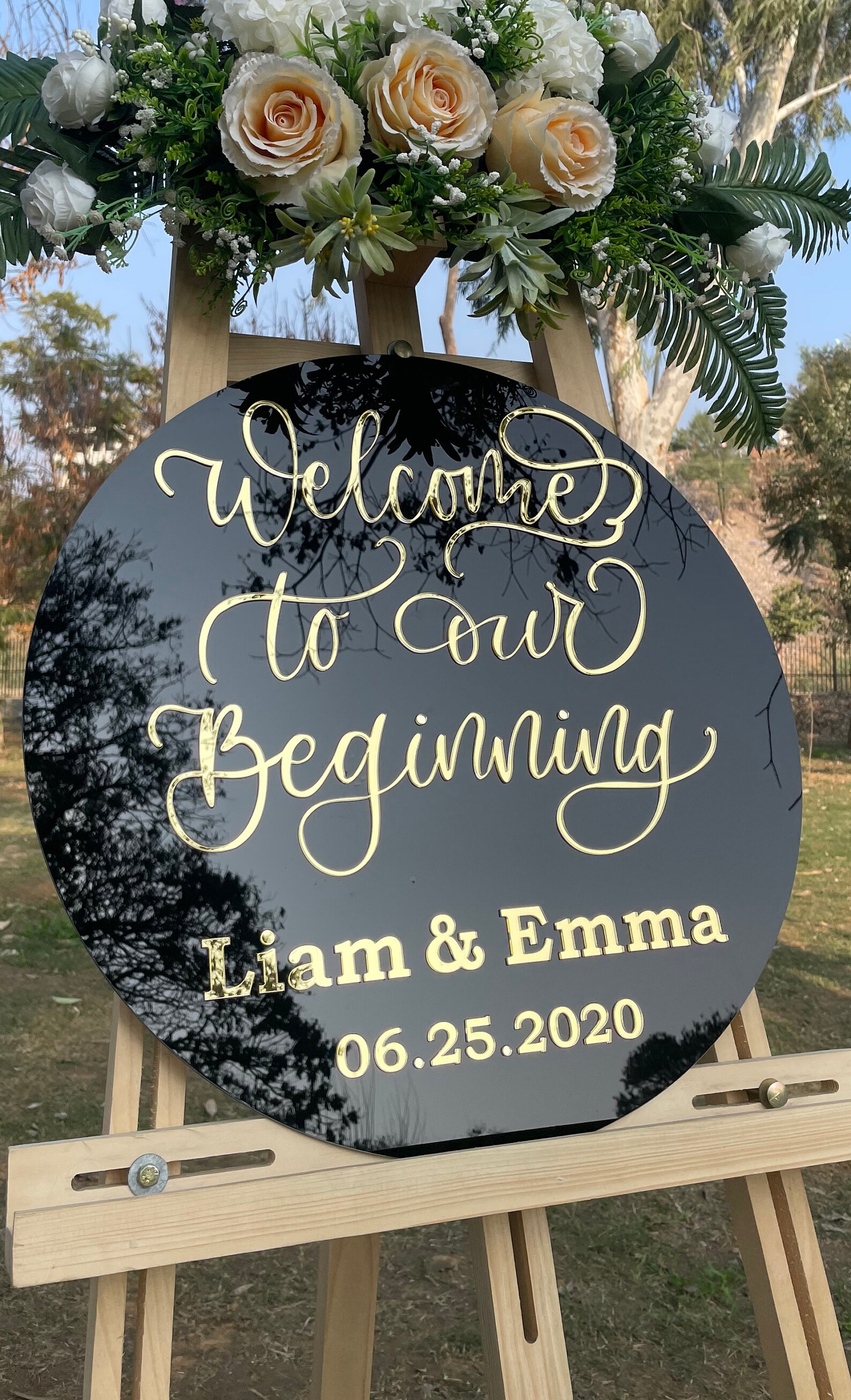 Acrylic Last Name Wedding Sign 3D Wedding Welcome Sign | Etsy