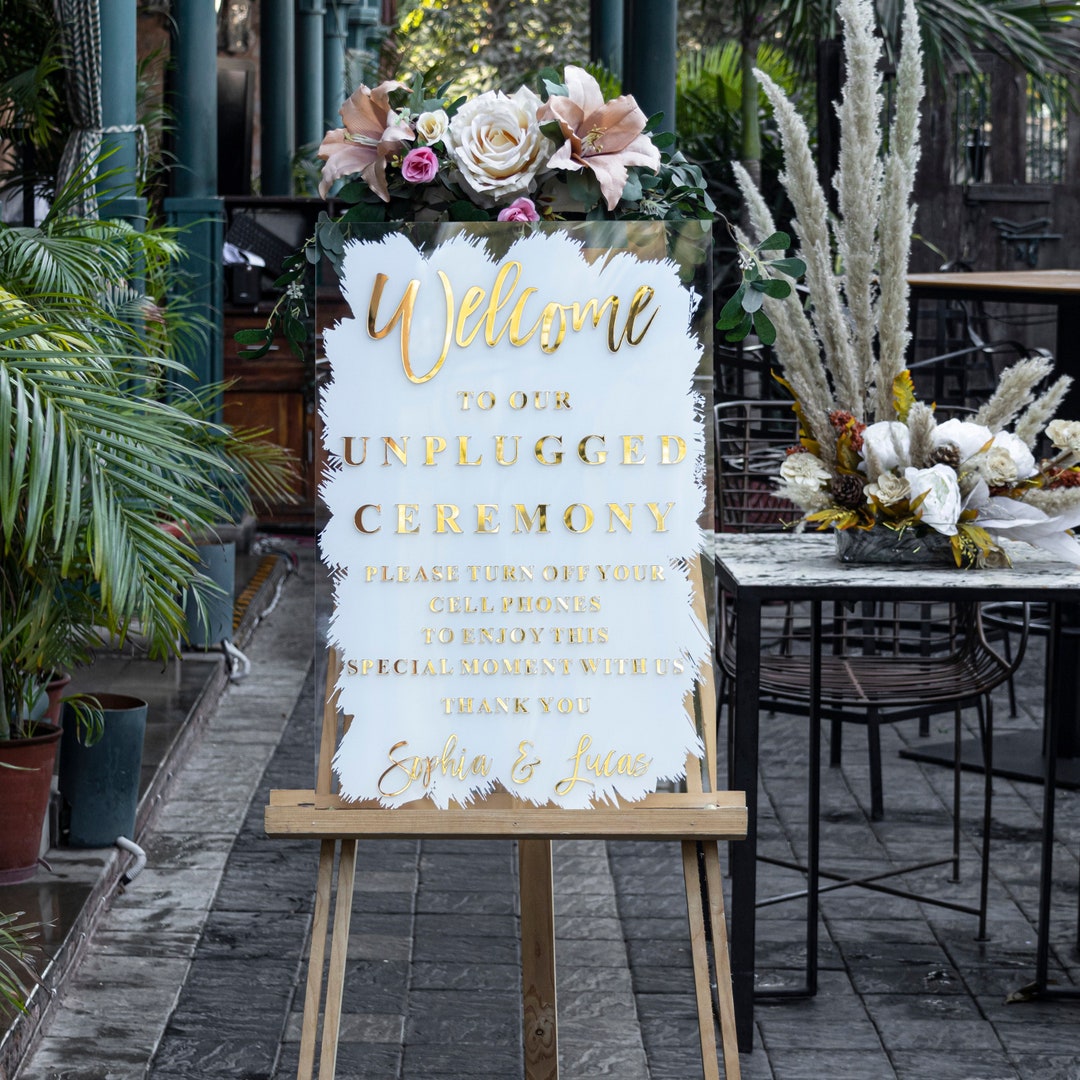 Unplugged Wedding Sign - Unplugged Ceremony Sign - Pick a Seat Not a ...