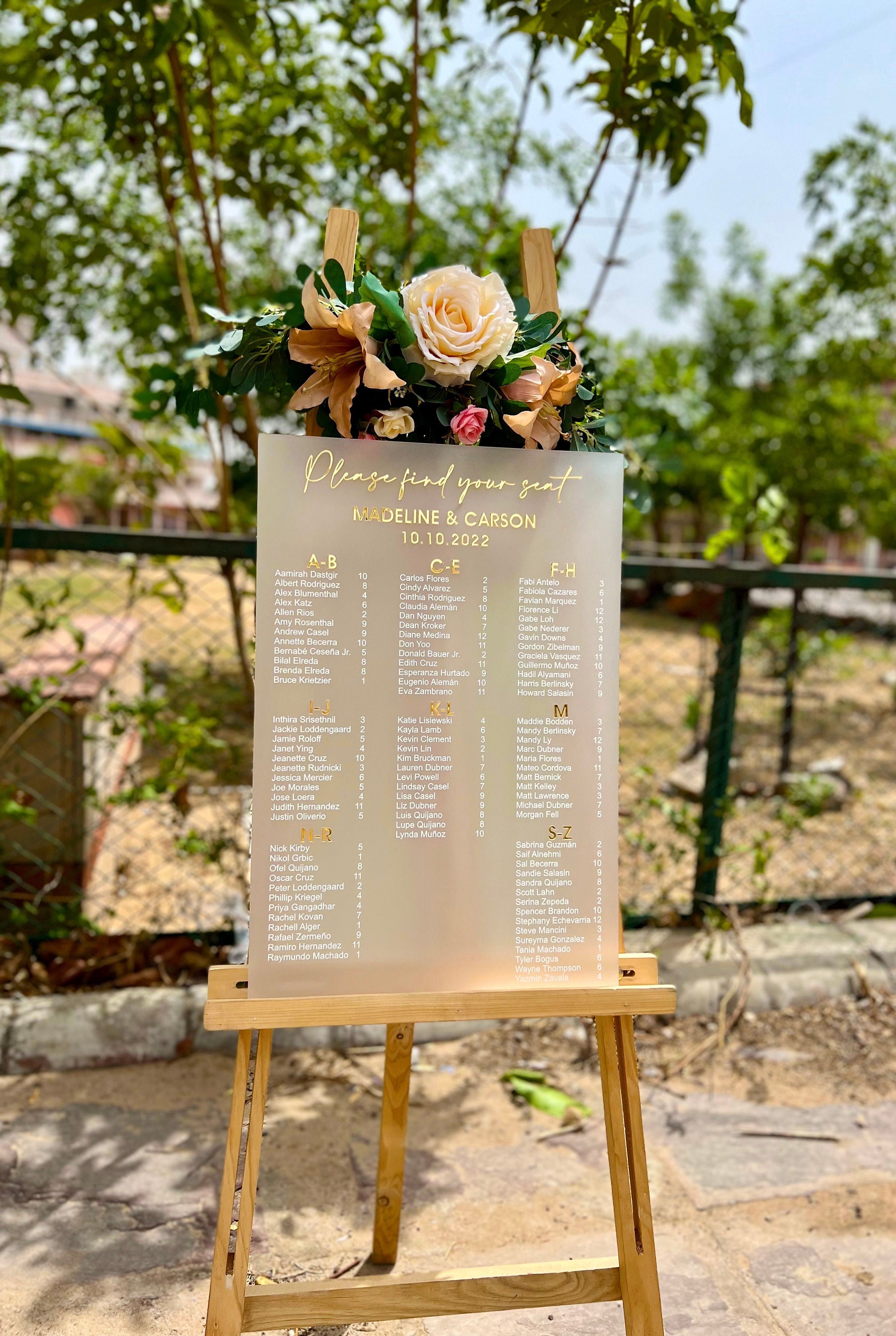 Frosted Acrylic Seating Chart Wedding Seating Chart Wedding - Etsy