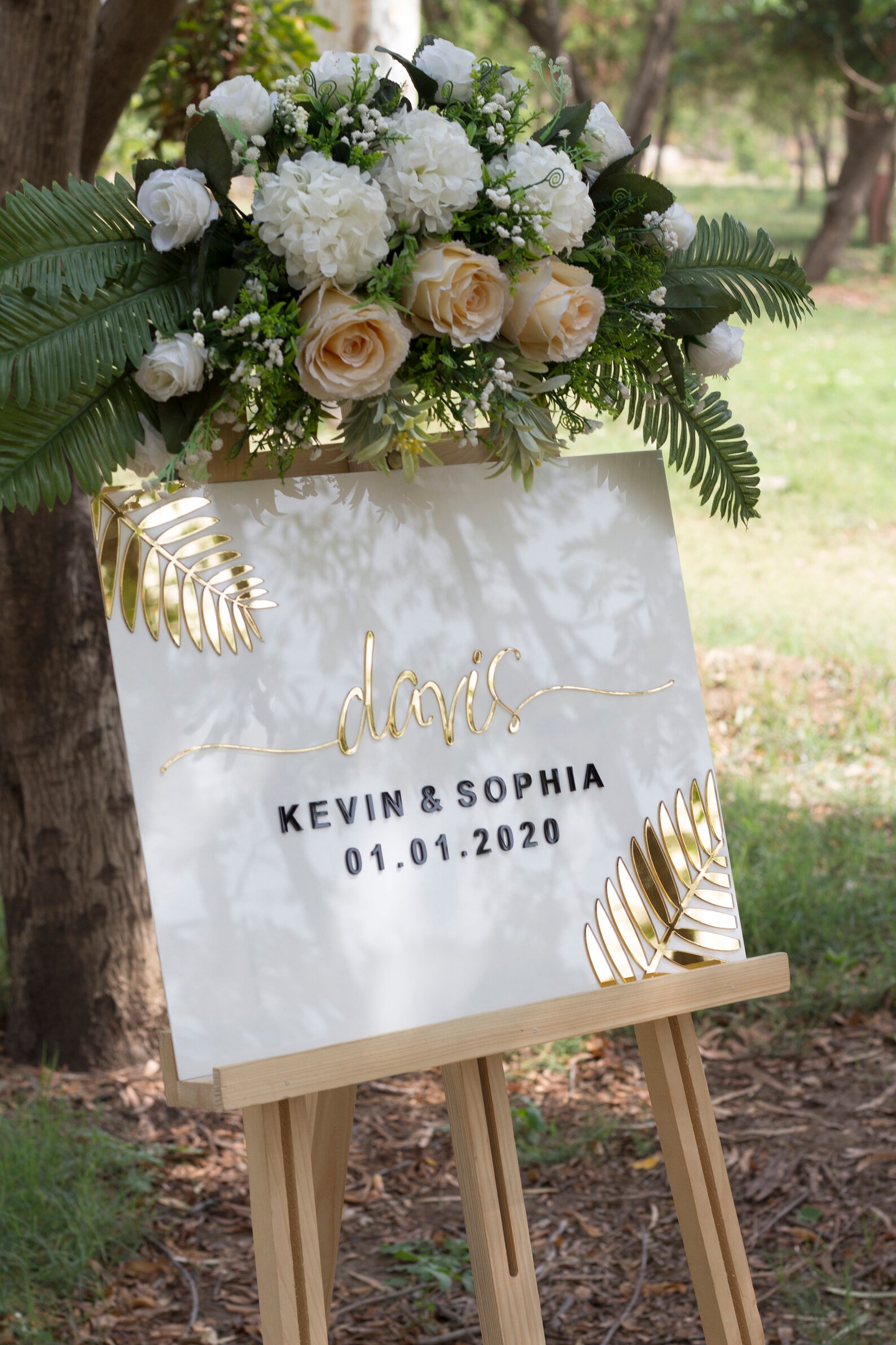 Acrylic Last Name Wedding Sign 3D Wedding Welcome Sign | Etsy