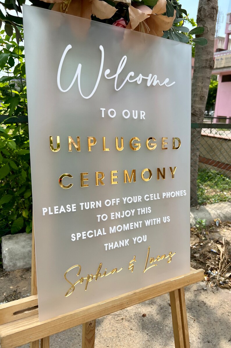 Unplugged Wedding Sign Unplugged Ceremony Sign Pick a Seat - Etsy