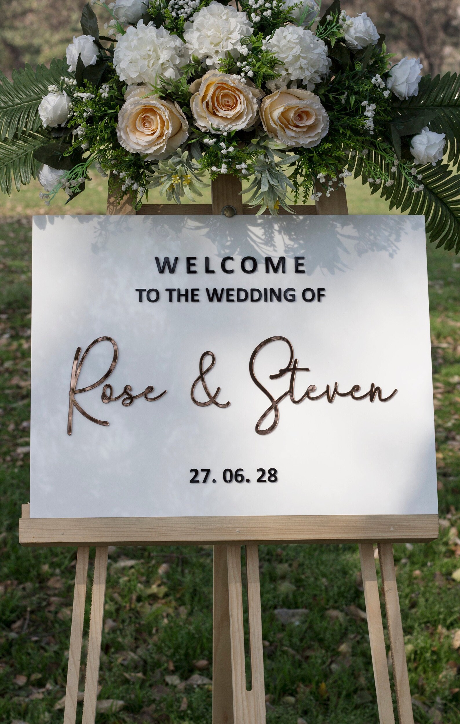 Acrylic Last Name Wedding Sign 3D Wedding Welcome Sign | Etsy