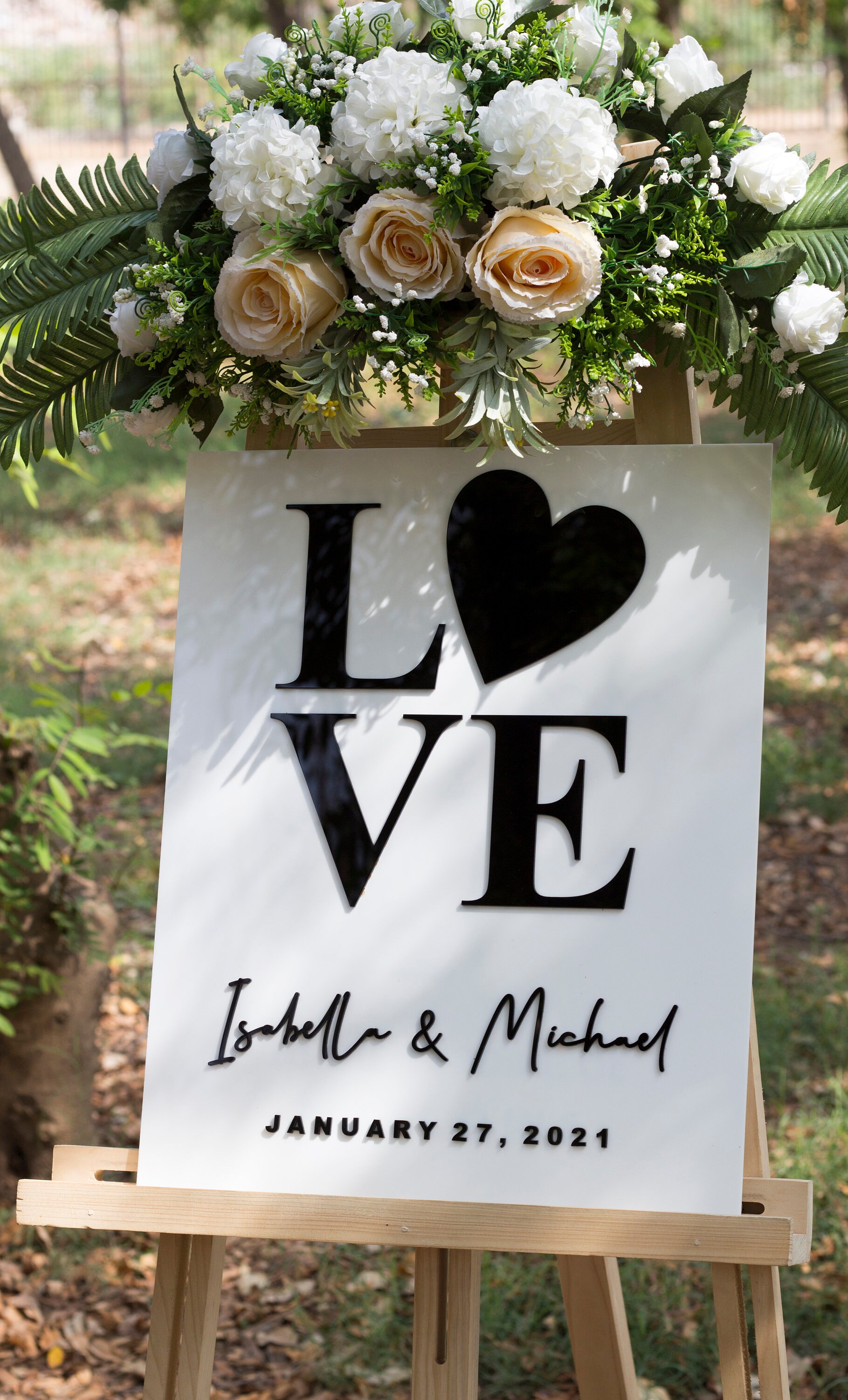 Acrylic Last Name Wedding Sign 3D Wedding Welcome Sign | Etsy