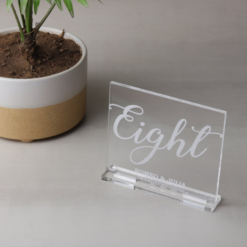 Engraved Table Numbers Table Numbers Acrylic Table Numbers | Etsy
