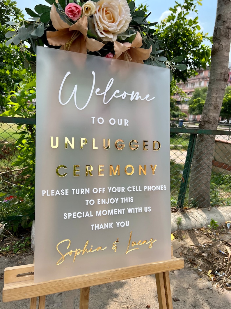 Unplugged Wedding Sign Unplugged Ceremony Sign Pick a Seat - Etsy