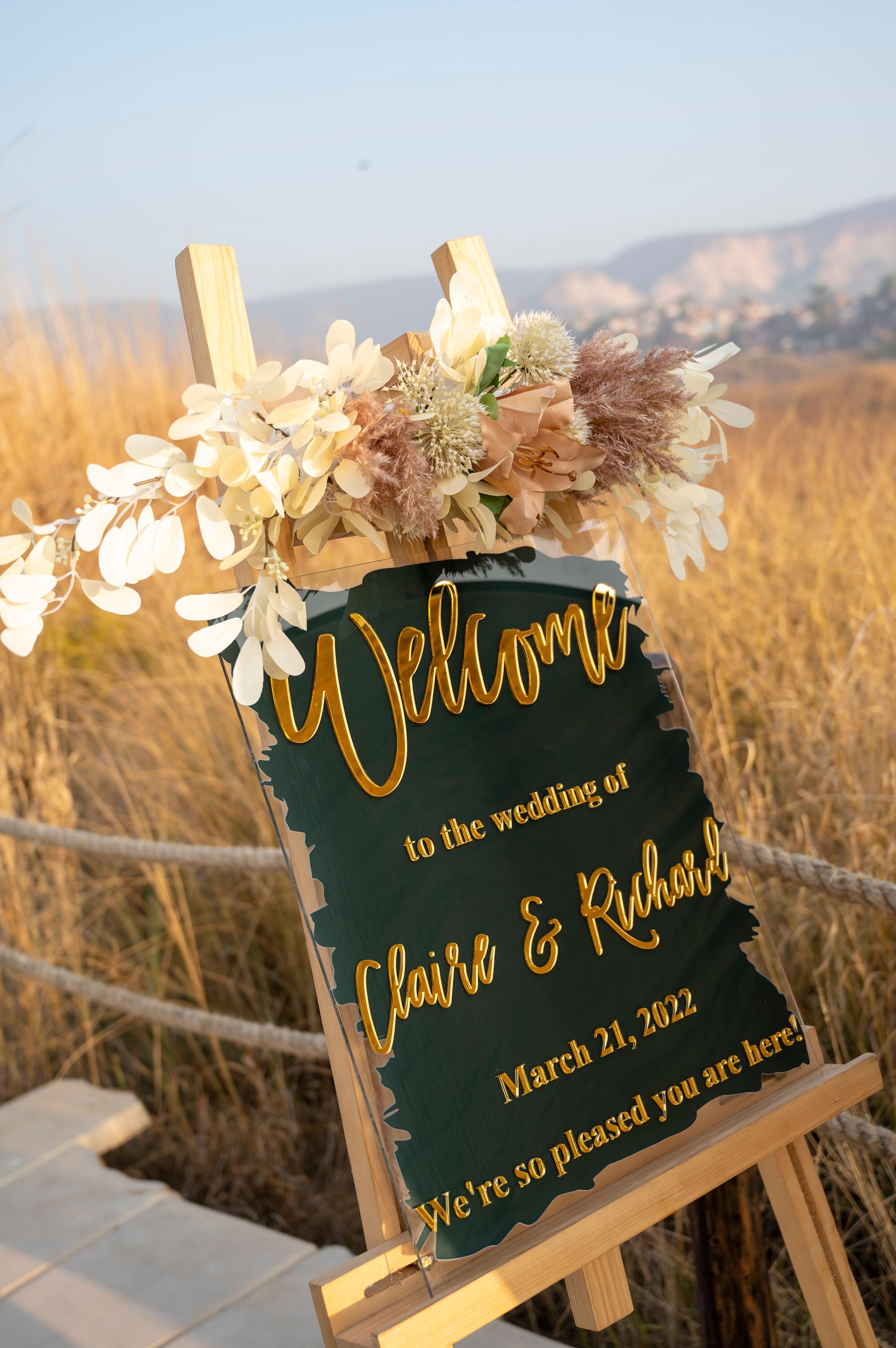 Brushed Back Acrylic Welcome Sign Personalized Painted Back - Etsy