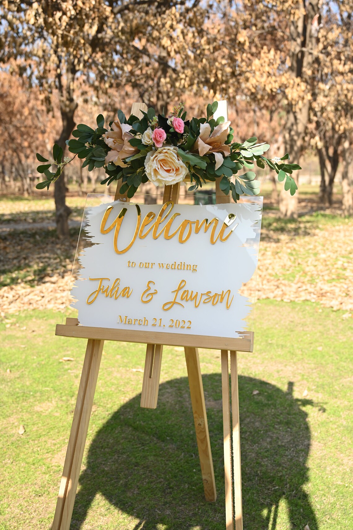 Brushed Back Acrylic Welcome Sign Personalized Painted Back - Etsy